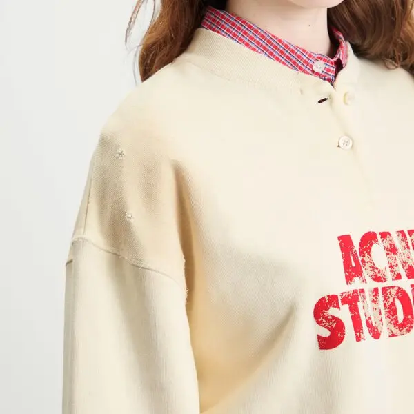 Acne Studios Fern Logo Pullover - Off White