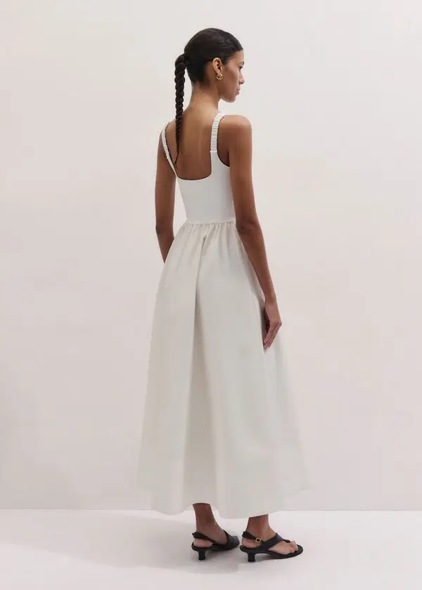 ME+EM Fit And Flare Maxi Dress With Tie