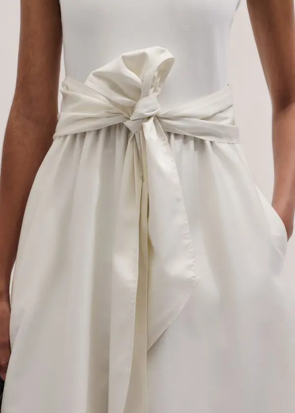 ME+EM Fit And Flare Maxi Dress With Tie