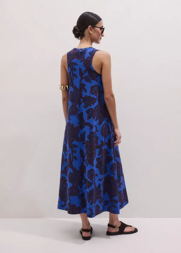 ME+EM Floral Print Maxi Swing Dress