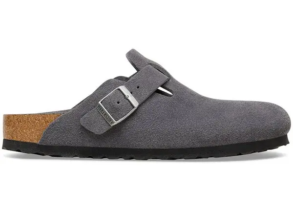 BIRKENSTOCK Boston Soft Footbed Clogs - Charcoal