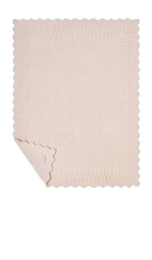 Barefoot Dreams Cozychic Cotton Seashell Texture Stroller Blanket - Pink