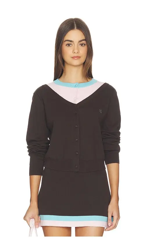 KATE BARTON Illusion Layered Cardigan