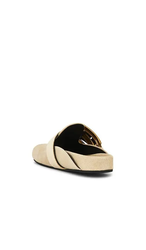 Balmain Anthem Flat Mule - Beige