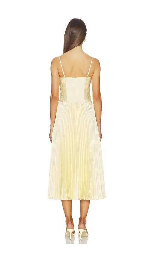 Astr The Label Shionagh Midi Dress - Lemon
