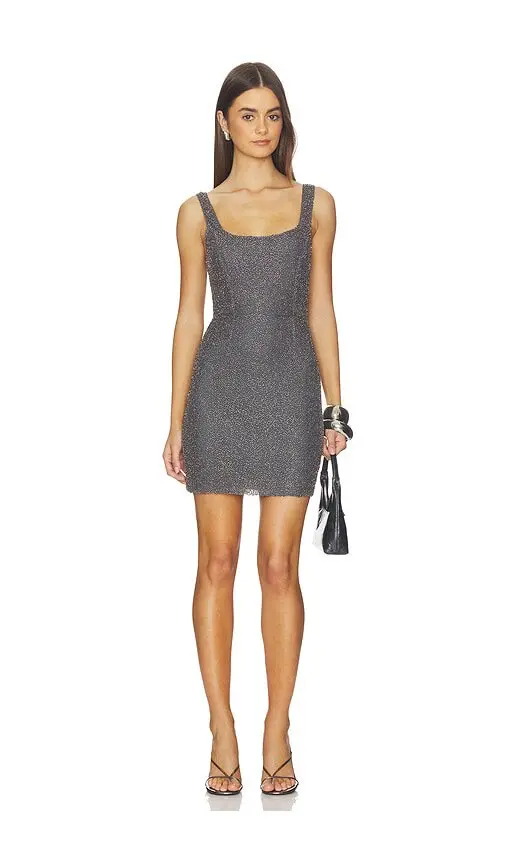 L'Agence Inori Beaded Mini Dress