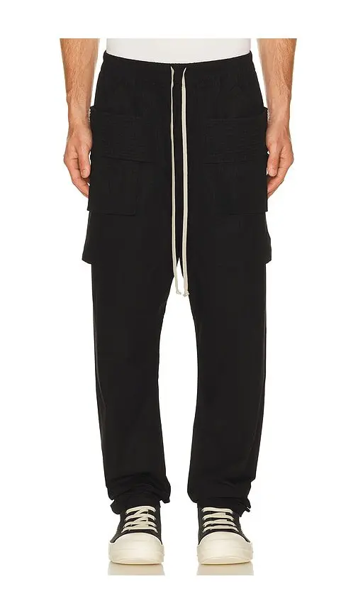 Rick Owens Cargo Drawstring Pants - Black