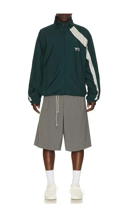 Y3 3-stripes Ripstop Nylon Track Jacket - Dark Green