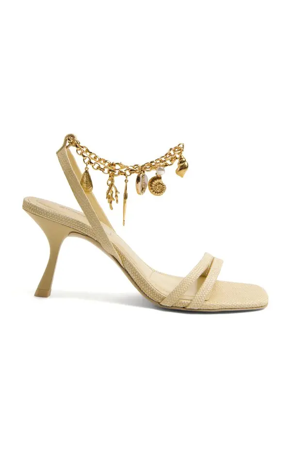 Simkhai Caspian Raffia Strappy Heels