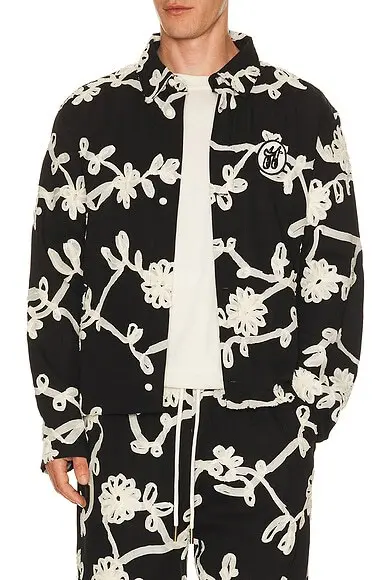 HONOR THE GIFT Floral Ribbon Button Up