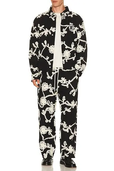 HONOR THE GIFT Floral Ribbon Button Up