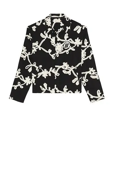 HONOR THE GIFT Floral Ribbon Button Up