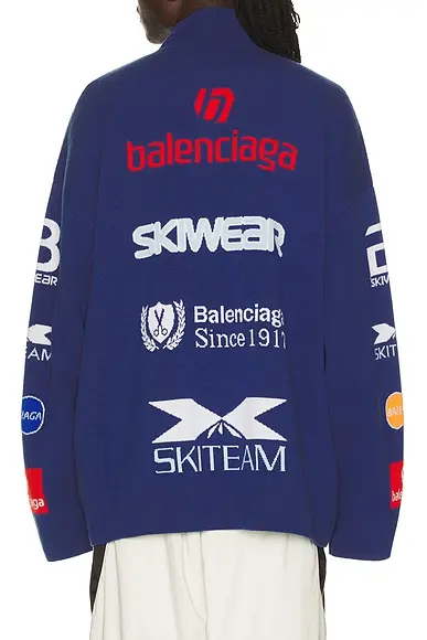 Balenciaga Long Sleeve Graphic Turtleneck