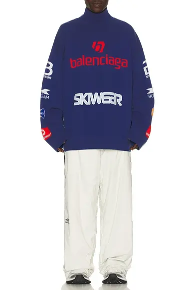 Balenciaga Long Sleeve Graphic Turtleneck
