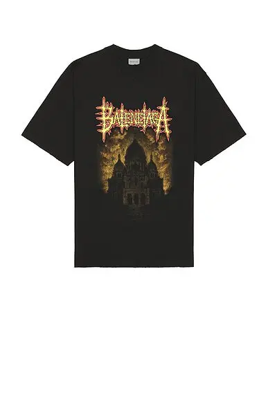 Balenciaga Medium Fitted T-shirt - Black