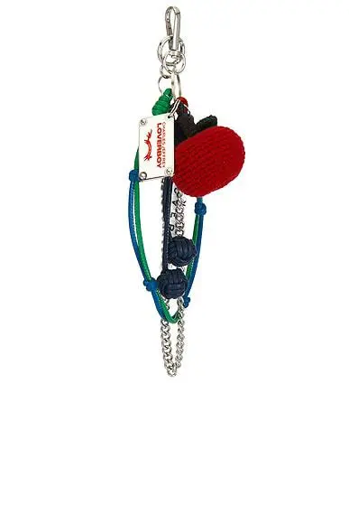 CHARLES JEFFREY Character Crochet Bag Charm - Apple