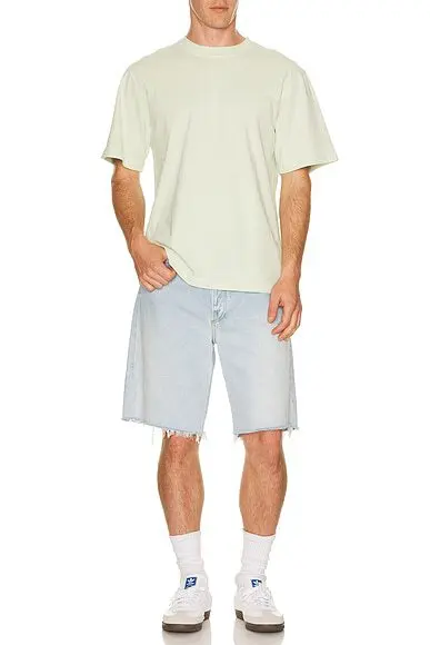 AGOLDE Asha Mock Neck Tee - Mint Cream