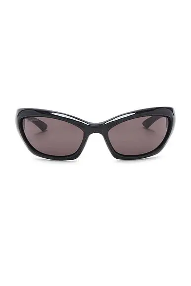 Balenciaga Racer Geometrical Sunglasses - Black