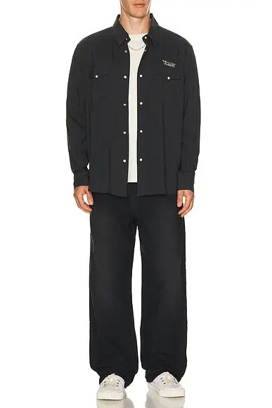 Visvim Four Corners Long Sleeve Shirt - Black