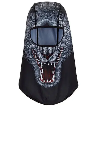 Y3 X F1 Mer Balaclava With Wolf Graphic - Black