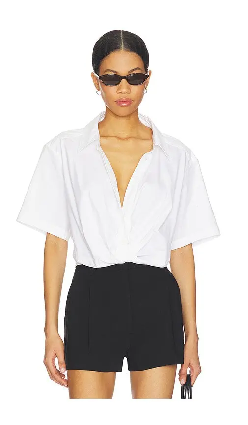 A.L.C. Lily Poplin Button-up Top