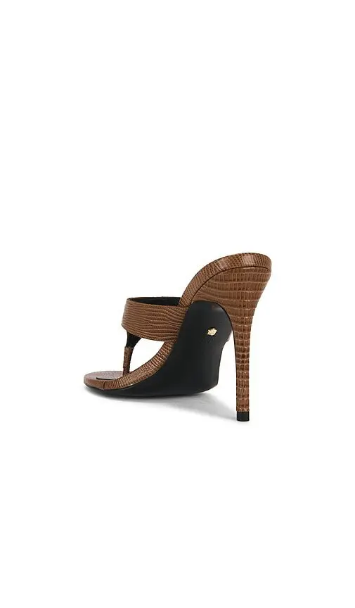 Raye Marella Embossed Leather Stiletto Sandals - Brown