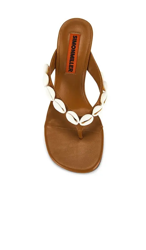 SIMONMILLER Soleil Wedge Sandal With Seashell Detail - Tan