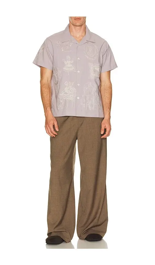 SAMUEL ZELIG Northfield Camp Shirt In . Also - Lavender
