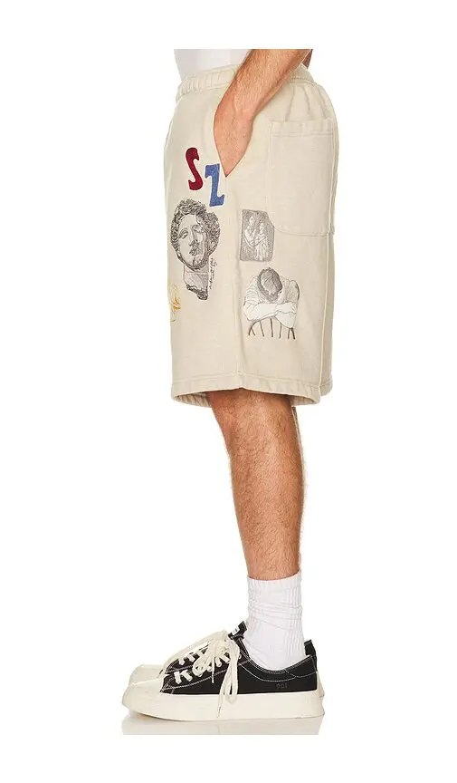 SAMUEL ZELIG Northfield Sweatshort In . Also - Beige