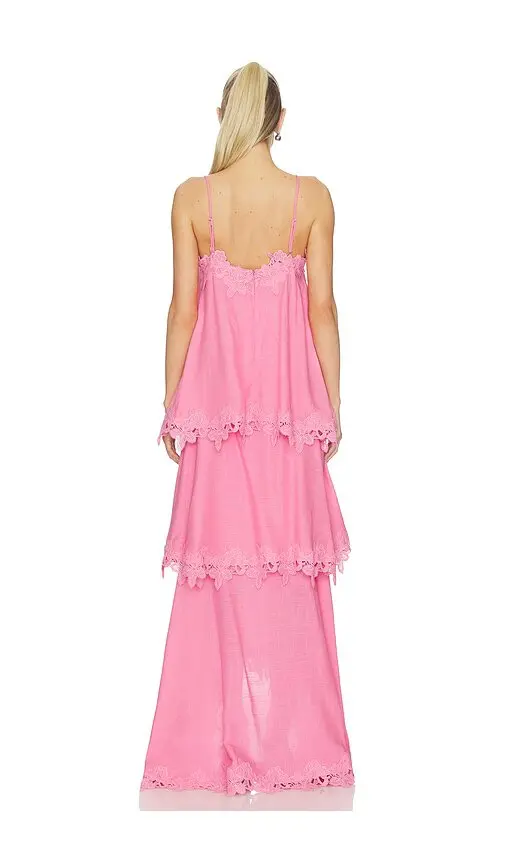 ELLIATT Tiered Lace Trim Gown