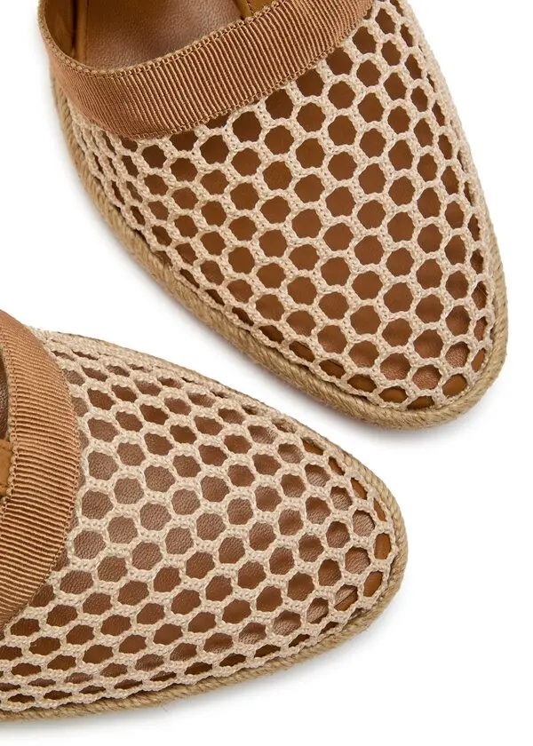 CHRISTIAN LOUBOUTIN Toleda 85 Mesh Espadrille Wedge Sandals