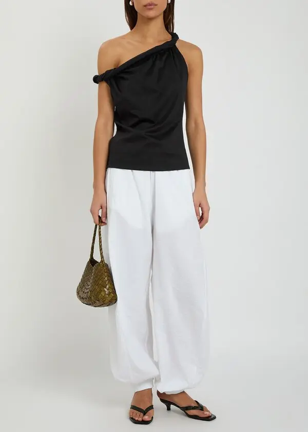 RÓHE Twisted Cotton-blend Top