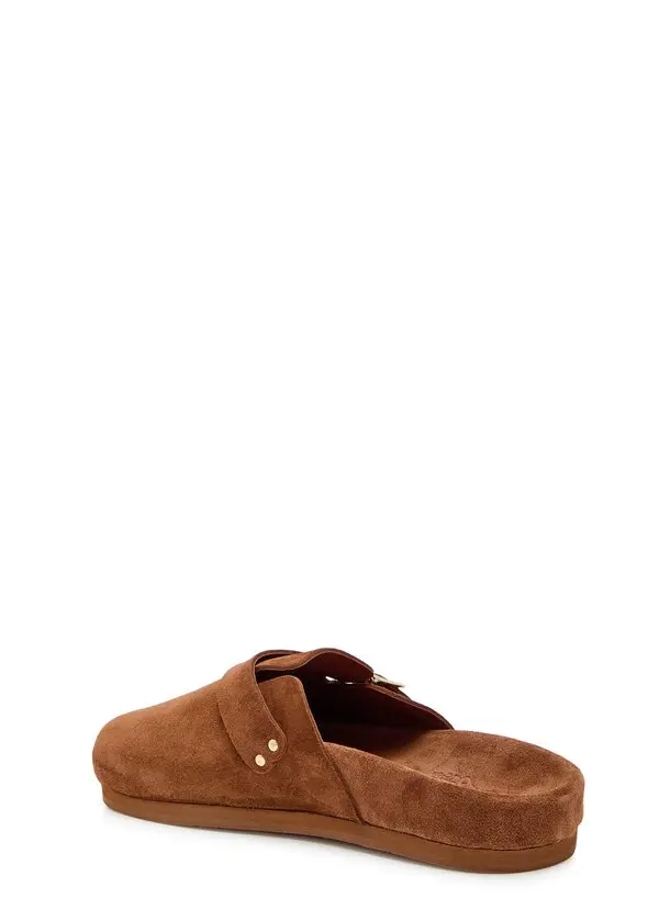 ANCIENT GREEK SANDALS Vasilista Suede Mules - Brown