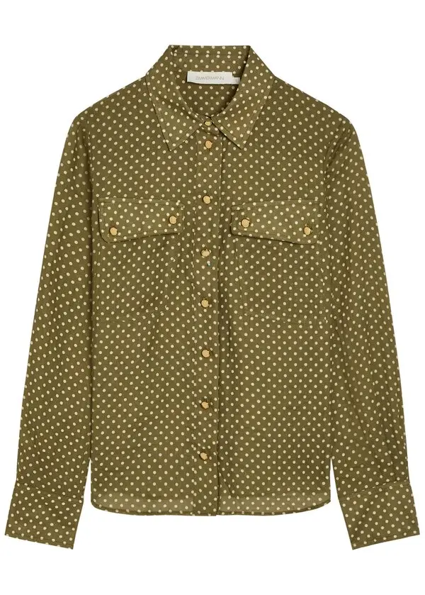 Zimmermann Luna Cargo Patterned Ramie Shirt