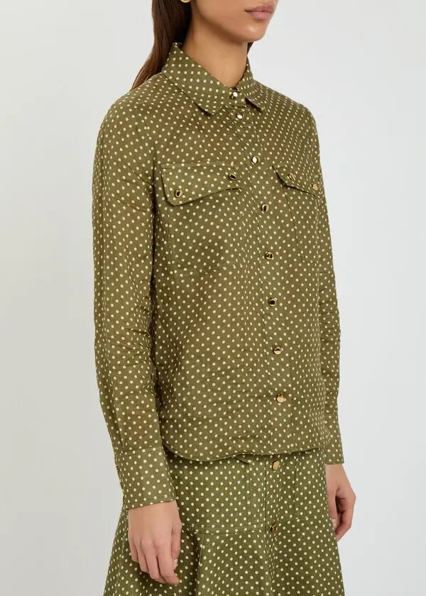 Zimmermann Luna Cargo Patterned Ramie Shirt