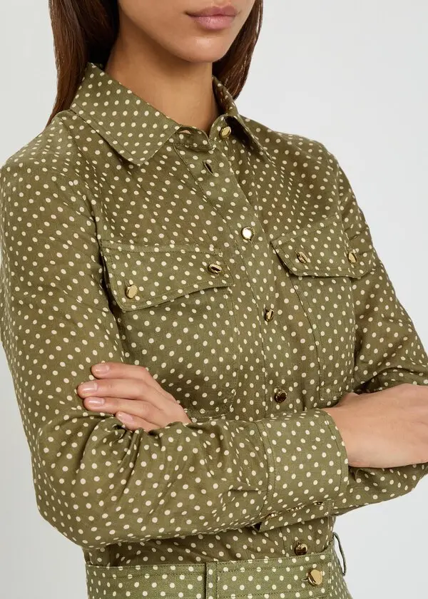 Zimmermann Luna Cargo Patterned Ramie Shirt