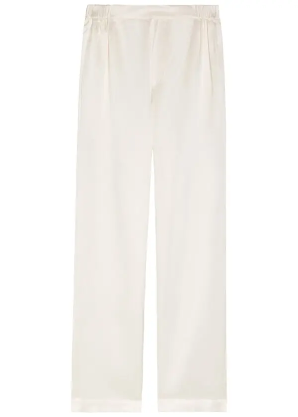 DELOS Gilbert Silk Trousers - Ivory