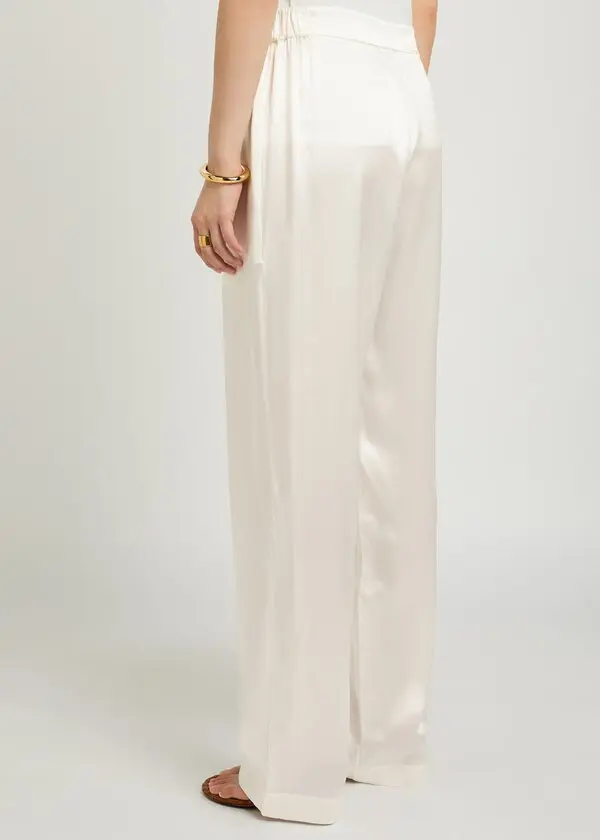 DELOS Gilbert Silk Trousers - Ivory