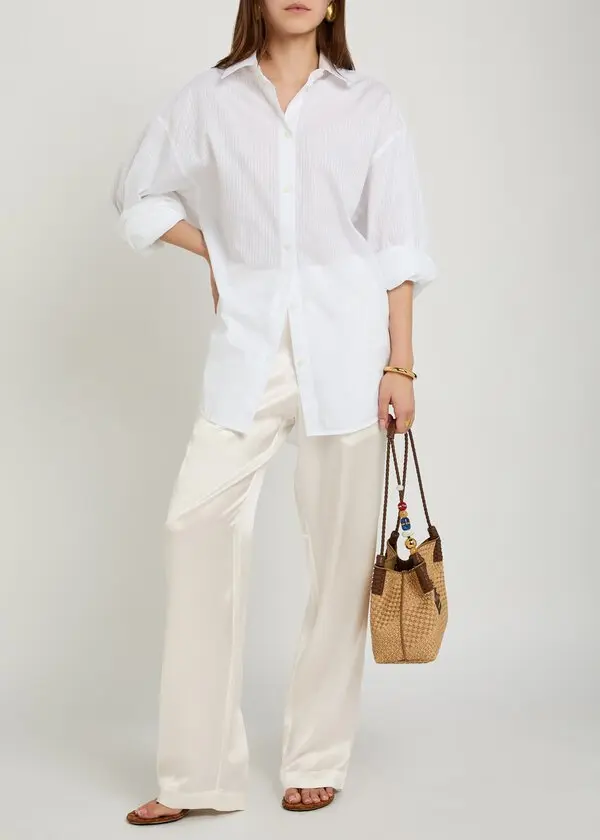 DELOS Gilbert Silk Trousers - Ivory