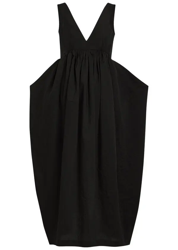 RÓHE Sculpted Cotton-blend Poplin Maxi Dress