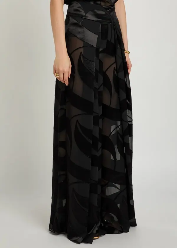 DELOS Cybelle Devoré Georgette Trousers