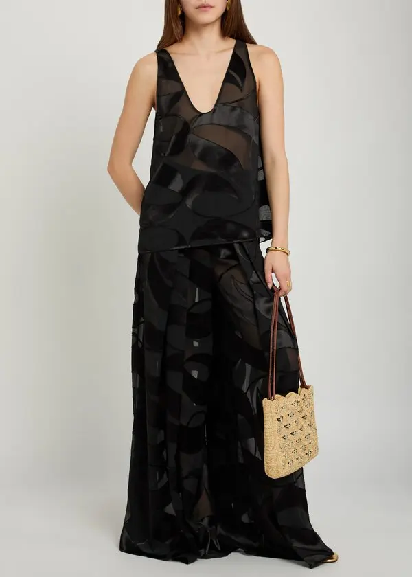 DELOS Cybelle Devoré Georgette Trousers