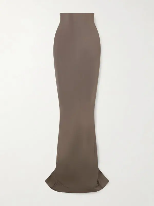 Rick Owens Dirt Coda Stretch-jersey Maxi Skirt - Gray