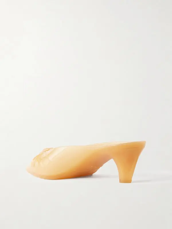 Chloé Ruched Tpu Mules - Yellow