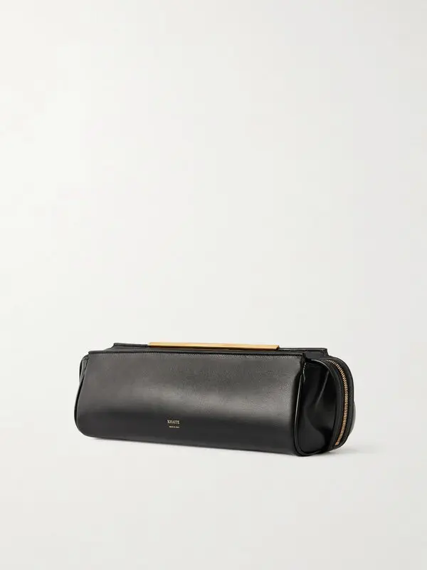 Khaite Nappa Lambskin Clutch - Black