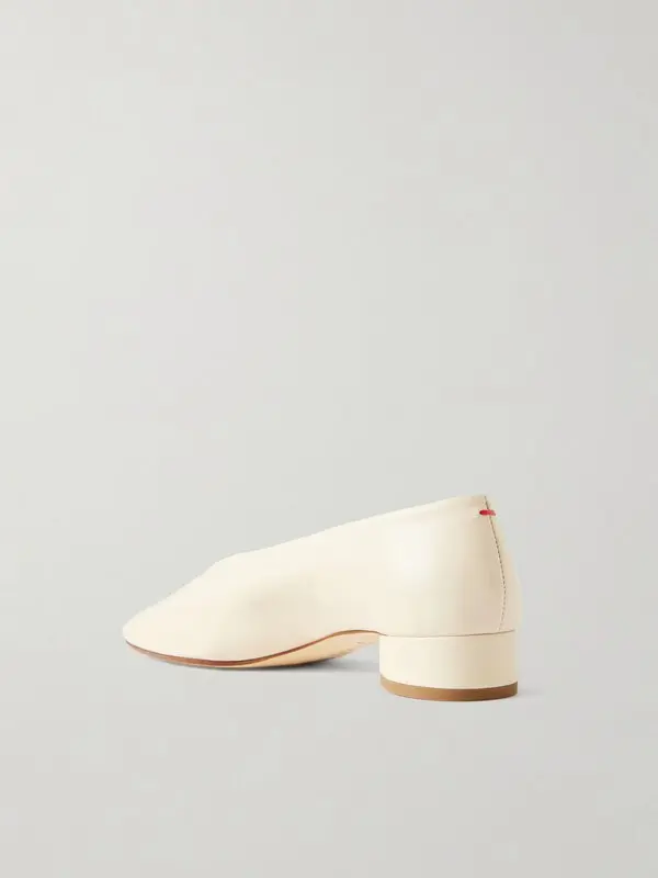 AeydĒ Delia Leather Pumps - Neutrals