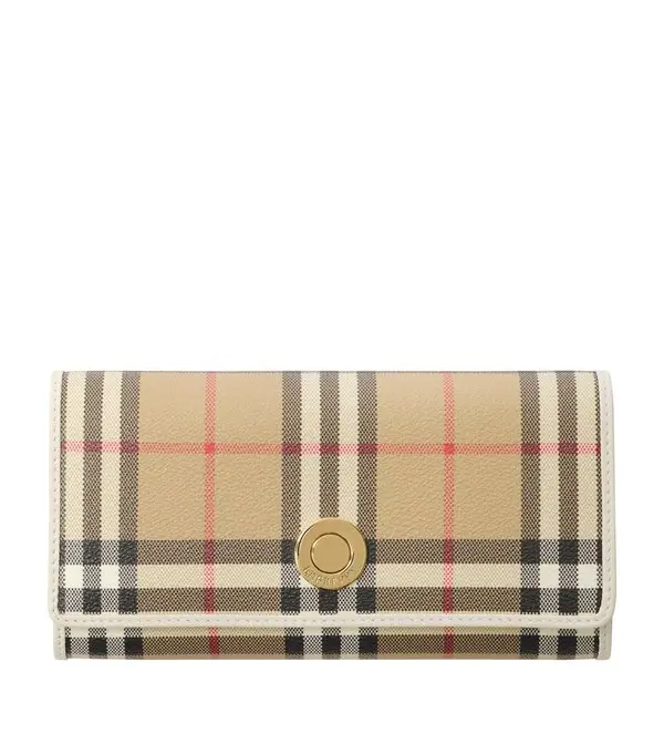 Burberry Check Continental Wallet - Beige