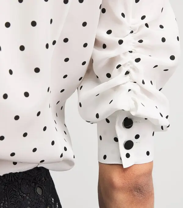 Carolina Herrera Silk Polka-dot Blouse