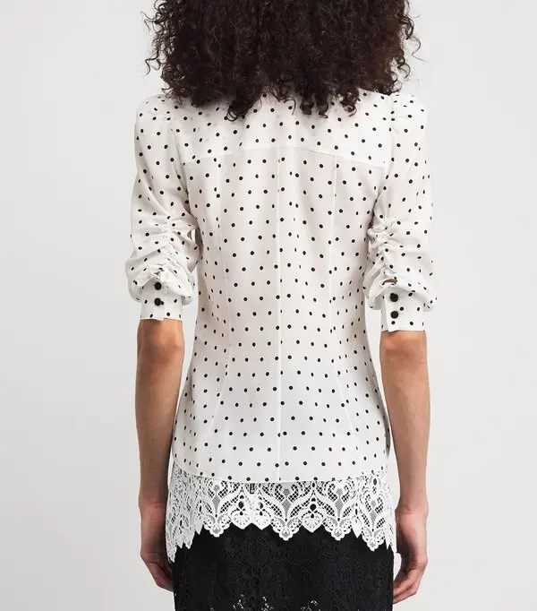 Carolina Herrera Silk Polka-dot Blouse