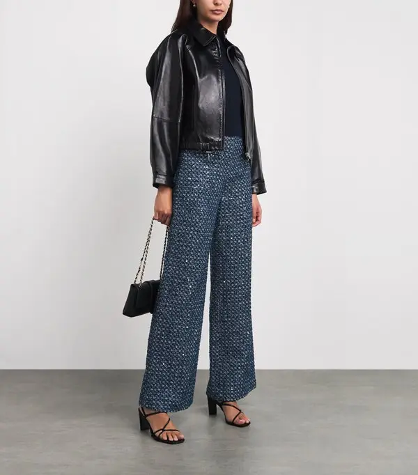 Sandro Sequinned Tailored Trousers